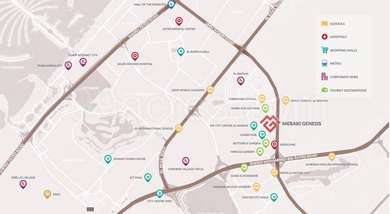 Meraki Developers Meraki Genesis Map - Arjan, Dubai Location Map
