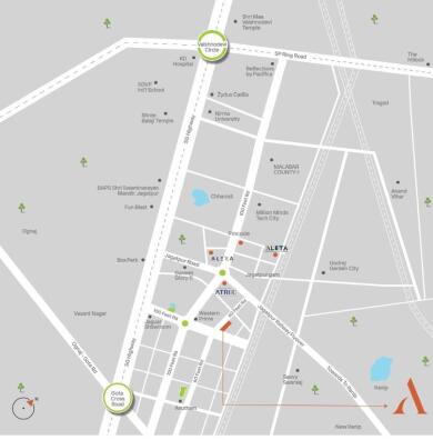 Meras Corp LLP Meras Azzaro Map - Jagatpur, Ahmedabad Location Map