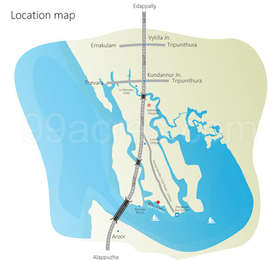 Meridian Homes Meridian Tower 11 Map - Maradu, Kochi Location Map