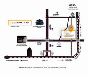 Metro Builders Metro Ananta Map - Jatani, Bhubaneswar Location Map