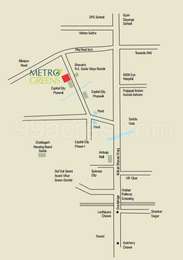 Metro Infrastructures Metro Greens Map - Saddu, Raipur Location Map