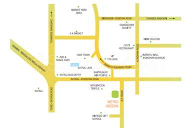 Metro Properties Builders Metro Greens Map - Katraj, Pune Location Map