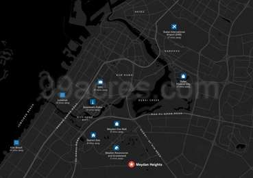 Meydan Group Meydan Heights Map - Nad Al Sheba 1, Dubai Location Map