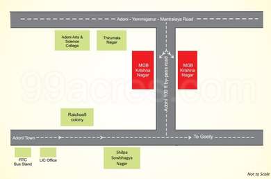 MG Brothers Real Estates MGB Krishna Nagar Map - Adoni, Kurnool ...