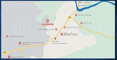 Migsun Janpath Map - Sushant Golf City, Lucknow Location Map