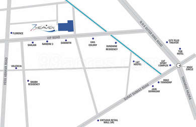 Milestone Group Milestone 7 Heaven Map - Vesu, Surat Location Map