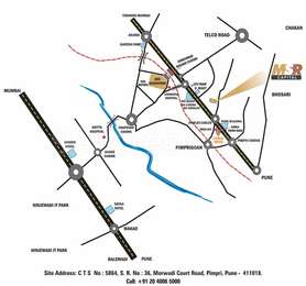 Mindspace Realty MSR Capital Map - Pimpri, Pune Location Map