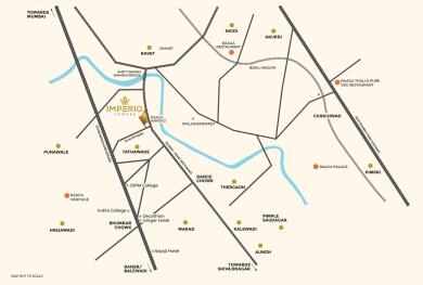 Miracle Group Imperio Towers Map - Tathawade, Pune Location Map