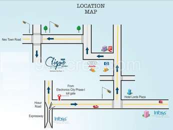 MJR Builders MJR Clique Hercules Map - Electronics City Phase 1 ...
