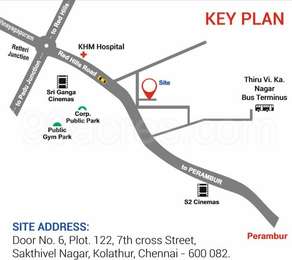 MLR PROMOTERS MLR Ravana Homes Map - Kolathur, Chennai North Location Map