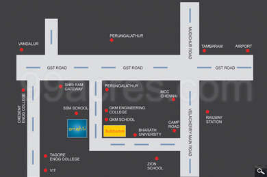 Mm Builders MM Subhamm Map - Perungalathur, Chennai Location Map