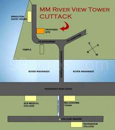 MM Engineers MM River View Tower Map - Chaudwar, Cuttack Location Map