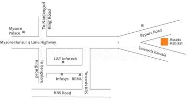 MMG Constructions MMG Asset Habitat Map - Huyilalu, Mysore Location Map