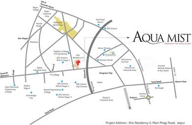 MNC Builders MNC Aqua Mist Map - Renwal Manji, Jaipur Location Map