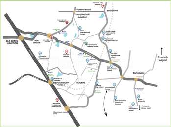 Modern Spaaces Modern Soul Tree Map - Sarjapur, Bangalore East Location Map