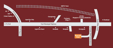 Modi Builders Modi Emerald Park Map - Ghatkesar, Hyderabad Location Map