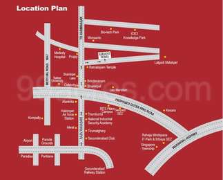 Modi Builders Modi Harmony Homes Map - Lalgadi Malakpet, Hyderabad Location Map