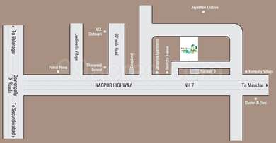 Modi Builders Modi Palm Springs Map - Kompally, Secunderabad Location Map