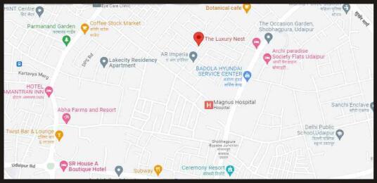 Mogra Group The Luxury Nest Map - Meera Nagar, Udaipur Location Map