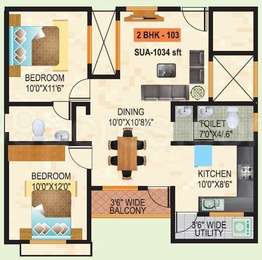 2 BHK Apartment / Flat for sale in Moksha Shiva Sai Apartment Hosur ...