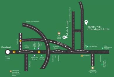 Motia Grand LLP Motia Grand Map - Dera Bassi, Chandigarh Location Map