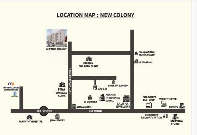 MP Developers MP Golden Stone Map - Chromepet, Chennai South Location Map