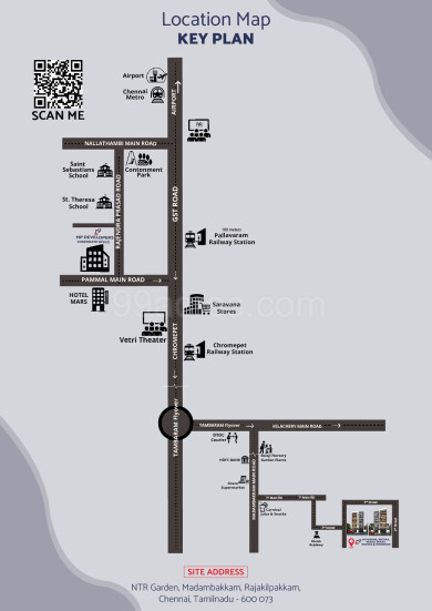 MP Developers MP Wood Side Map - Sembakkam, Chennai South Location Map