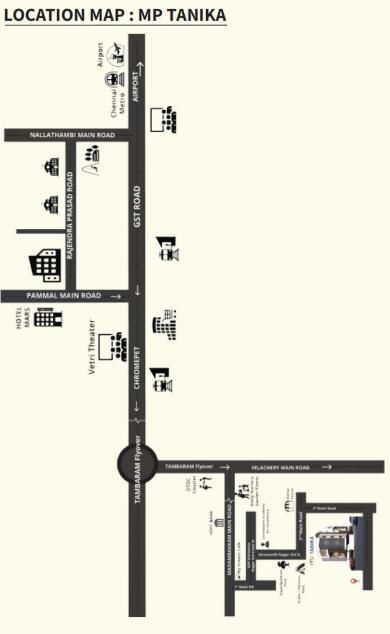 MP Developers Chennai MP Tanika Map - Sembakkam, Chennai South Location Map