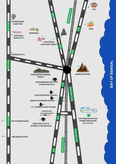 MRL Realty MRL Natures Enclave Map - Koovathur, Chengalpattu Location Map