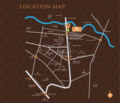 Royal Group Pune Shree Saai Fortune Map - Moshi, Pune Location Map