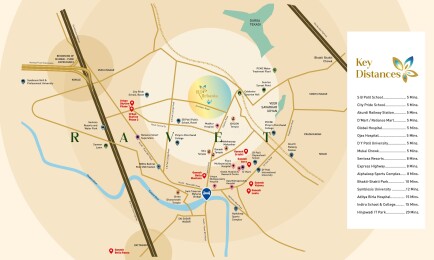 Croissance RA Urbania Map - Ravet, Pune Location Map