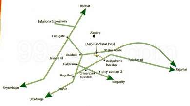 Multi Solve System Multi Debi Enclave Map - Kaikhali, VIP Road Location Map