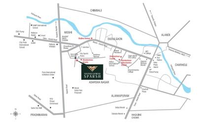 Munisuvrat Properties Munisuvrat Shankeshwar Sparsh Map - Moshi, Pune ...
