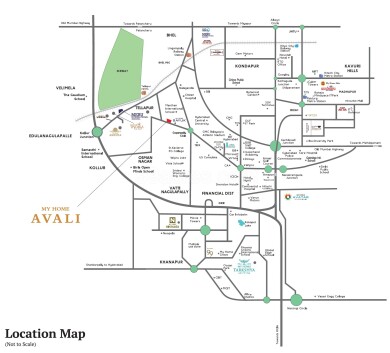My Home Group and Prathima My Home Avali Map - Tellapur, Hyderabad ...