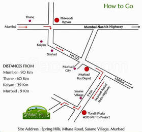 Spring Hills Map - Murbad, Mumbai Beyond Thane Location Map