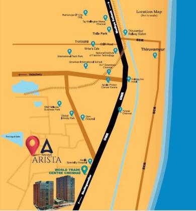 Nahar Foundations Nahar Arista Map - Perungudi, Chennai Location Map