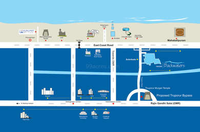 Nahar Foundations Nahar Backwaters Map - ECR, Chennai Location Map