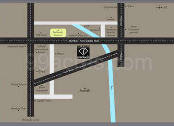 Nahar Group Nahar F Residences Map - Balewadi, Pune Location Map