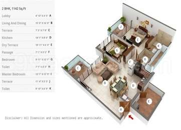 3 BHK Apartment / Flat for sale in Nahar F Residences Balewadi Pune ...