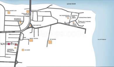 Nahar Group Tower of Adyar by Nahar Map - Adyar, Chennai Location Map