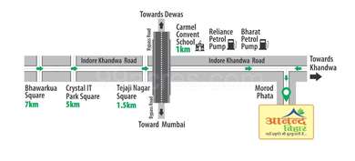 Nakshatra Devcon LLP Nakshatra Anand Vihar Map - Morod, Indore Location Map