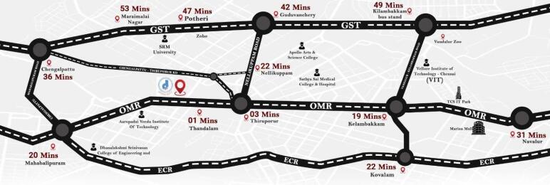 Namma Family Builder Namma Dual Pride City Map - Thandalam, Chennai ...