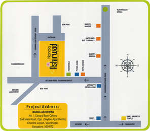 Nanda Shelters Builders Nanda Ashirwad Map - Chandra Layout, Bangalore ...
