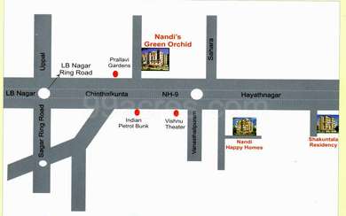 Nandeeshwara Developers Nandis Green Orchid Map - Vanasthalipuram ...
