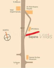 Nanu Estates Nanu Sapana Villas Map - Porvorim, North Goa Location Map