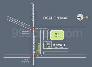 Narayani Infrastructure Advait Enclave Map - Suyog Nagar, Nagpur Location Map