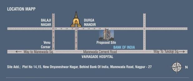 Narayani Infrastructure Narayani Enclave Map - Manewada, Nagpur Location Map