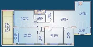 3 BHK Apartment / Flat for sale in Natural Haldiram Enclave VIP Road ...