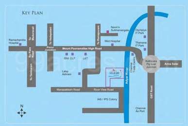 Navins Jayaram Gardens Map - Manapakkam, Chennai Location Map