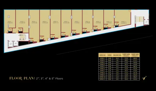 Bare shell Office Space in Parakh Capital Hadapsar Pune - 677 Sq. Ft.